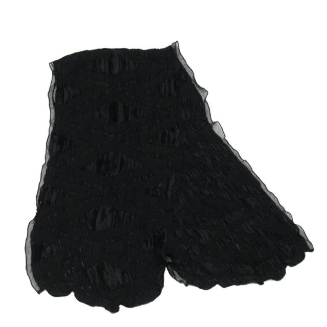 【BIGお買い物ラリー★30%OFFセール中】グッチ GUCCI ストールシルクシフォン ブラック レディース 中古