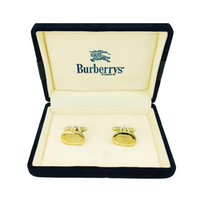 【BIGお買い物ラリー★30%OFFセール中】バーバリー BURBERRY カフスホースマーク スウィヴル式 ゴールド レディース 中古