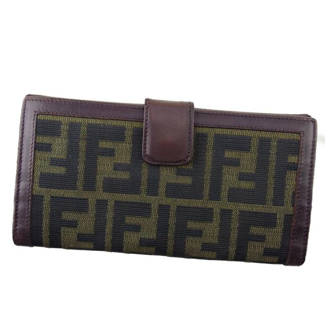 【X'masセール★30%OFF】フェンディ FENDI 長財布ズッカ ブラウン ブラック ベージュ レディース 中古