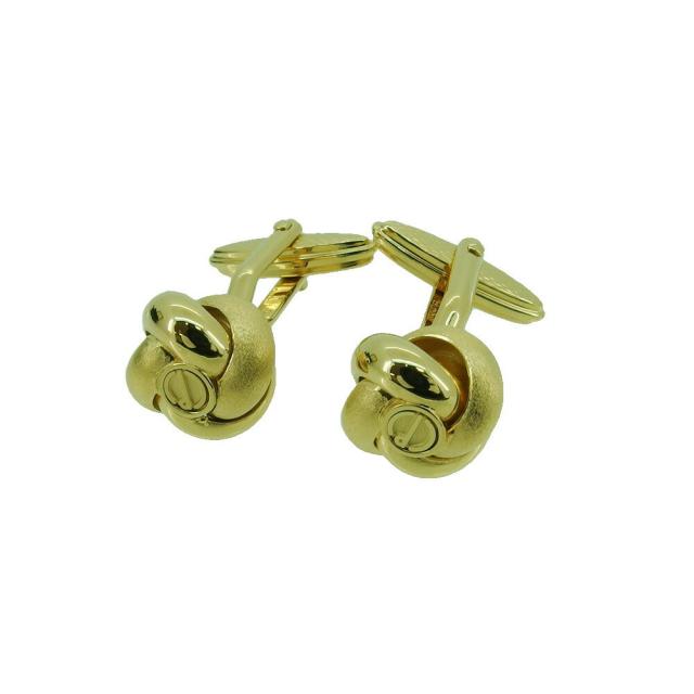 【X'masセール★30%OFF】ダンヒル Dunhill カフスdマーク スウィヴル式 ゴールド レディース 中古