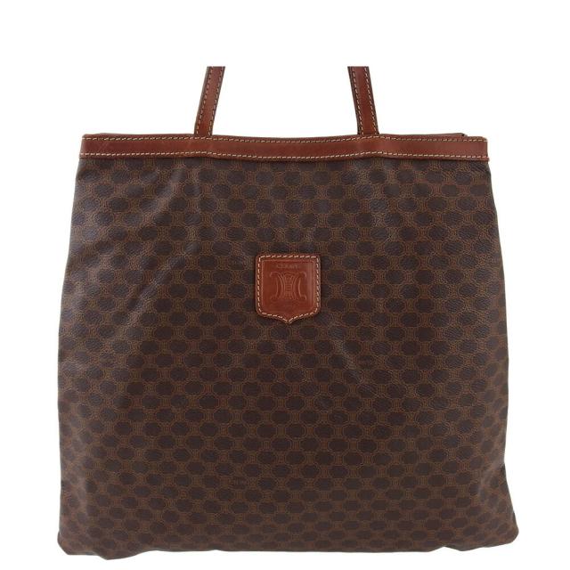 【BIGお買い物ラリー★30%OFFセール中】セリーヌ CELINE トートバッグマカダム ブラウン ベージュ レディース 中古