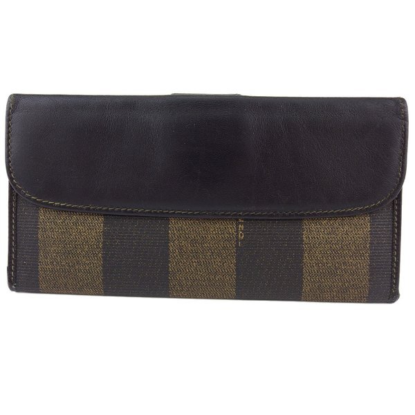 【X'masセール★30%OFF】フェンディ FENDI 長財布ペカン ブラック ベージュ レディース 中古