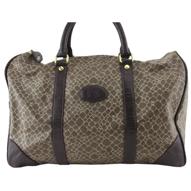 【BIGお買い物ラリー★30%OFFセール中】ニナリッチ NINA RICCI ボストンバッグヌーボー ブラウン ベージュ ゴールド レディース 中古