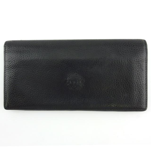 【BIGお買い物ラリー★30%OFFセール中】ジャンニ・ヴェルサーチ Gianni Versace 札入れメドゥーサ ヴェルサーチ ブラック レディース 中古