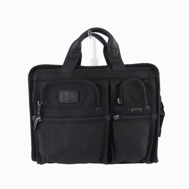 【BIGお買い物ラリー★30%OFFセール中】トゥミ TUMI ビジネスバッグアルファ オーガナイザーポートフォリオ ブラック レッド レディース 中古