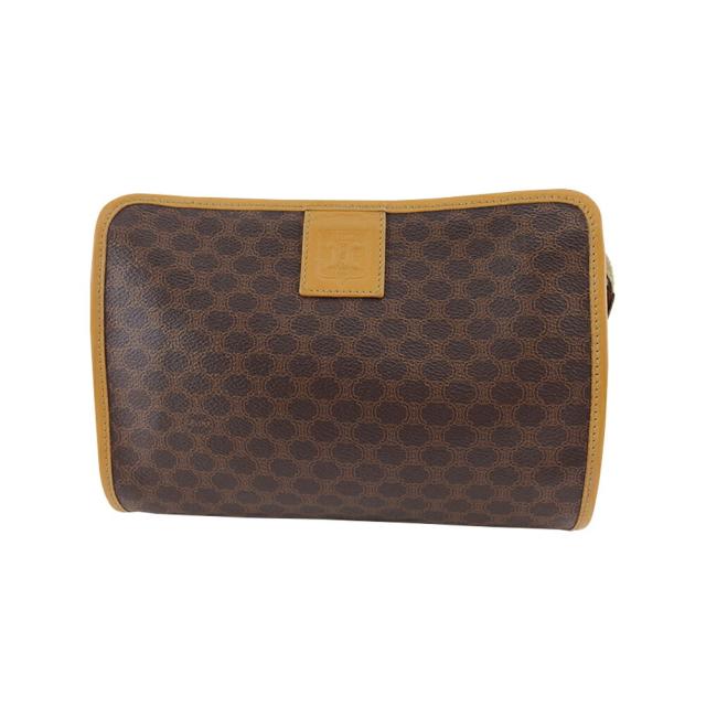 【BIGお買い物ラリー★30%OFFセール中】セリーヌ CELINE クラッチバッグマカダム ブラウン ベージュ レディース 中古