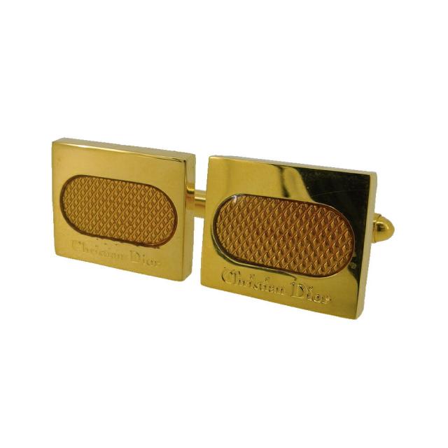 【X'masセール★30%OFF】ディオール Dior カフスロゴ スウィヴル式 ゴールド レディース 中古