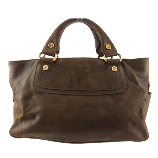 【X'masセール★30%OFF】セリーヌ CELINE トートバッグブギーバッグ ブラウン ピンク ゴールド レディース 中古