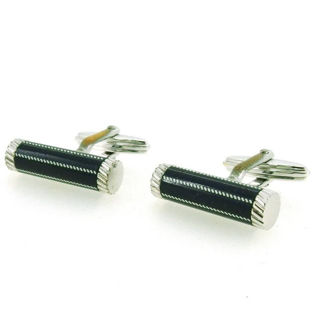 【X'masセール★30%OFF】ダンヒル Dunhill カフスバータイプ スウィヴル式 シルバー ネイビー レディース 中古