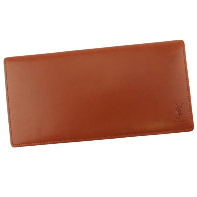 【BIGお買い物ラリー★30%OFFセール中】サンローラン SAINT LAURENT 札入れYSLロゴ ブラウン レディース 中古