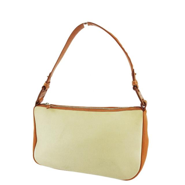 【BIGお買い物ラリー★30%OFFセール中】サルヴァトーレフェラガモ Salvatore Ferragamo ショルダーバッグヴァラ ベージュ ライトブラウン シルバー レディース 中古