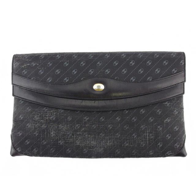 【BIGお買い物ラリー★30%OFFセール中】グッチ GUCCI クラッチバッグダブルG オールドグッチ ブラック シルバー ゴールド レディース 中古