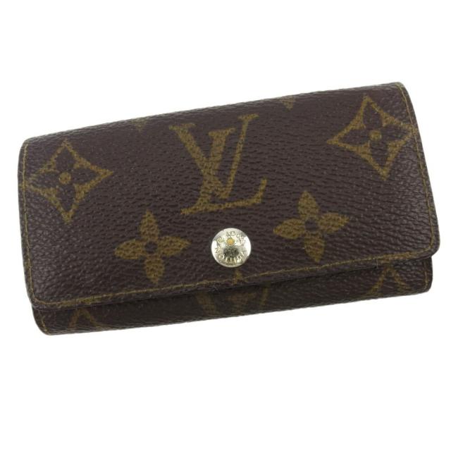 【BIGお買い物ラリー★30%OFFセール中】ルイ・ヴィトン LOUIS VUITTON キーケースモノグラム ミュルティクレ4 ブラウン ベージュ レディース 中古
