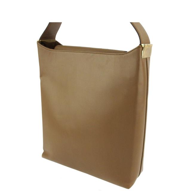 【BIGお買い物ラリー★30%OFFセール中】サルヴァトーレフェラガモ Salvatore Ferragamo ショルダーバッグガンチーニプレート ブラウン ゴールド レディース 中古