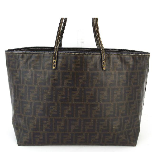 【X'masセール★30%OFF】フェンディ FENDI トートバッグズッカ ブラック ベージュ レディース 中古
