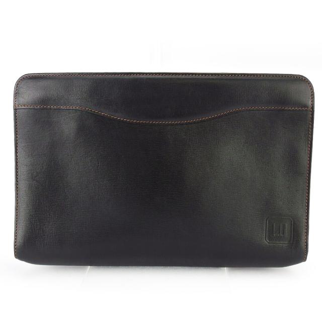 【BIGお買い物ラリー★30%OFFセール中】ダンヒル Dunhill クラッチバッグ ブラック レディース 中古