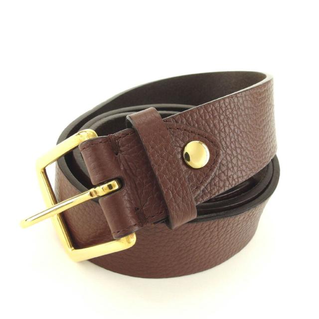 【BIGお買い物ラリー★30%OFFセール中】ダンヒル Dunhill ベルトシングルピン ブラウン ゴールド レディース 中古