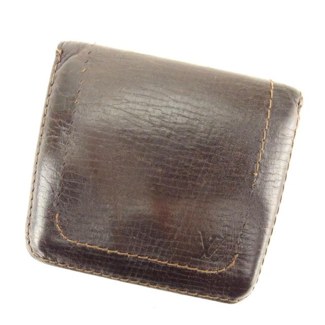 【BIGお買い物ラリー★30%OFFセール中】ルイ・ヴィトン LOUIS VUITTON 二つ折り財布ユタ ブラウン レディース 中古