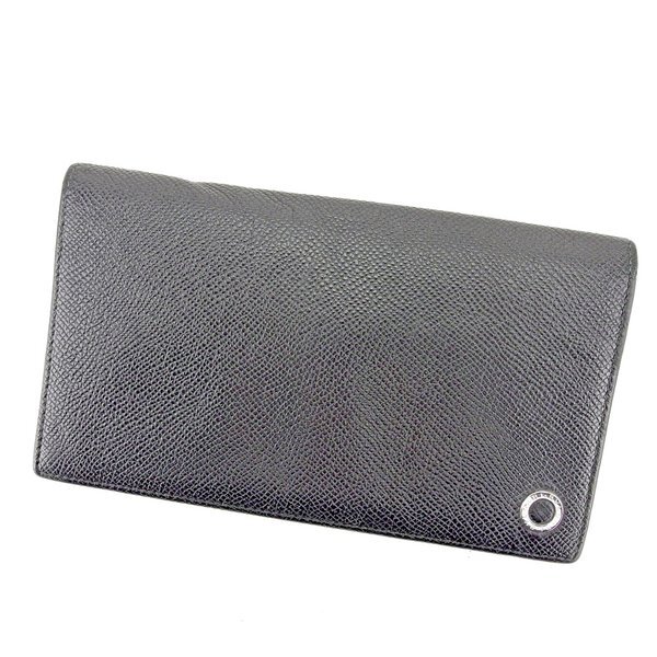 【BIGお買い物ラリー★30%OFFセール中】ブルガリ BVLGARI 長財布ブルガリブルガリマン ブラック シルバー レディース 中古