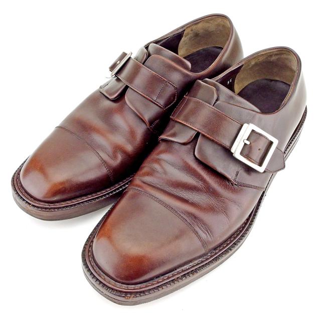 【BIGお買い物ラリー★30%OFFセール中】サルヴァトーレフェラガモ Salvatore Ferragamo その他靴モンクストラップ ♯8 3E ブラウン シルバー レディース 中古