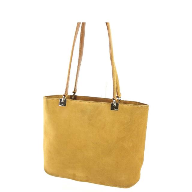 【X'masセール★30%OFF】サルヴァトーレフェラガモ Salvatore Ferragamo トートバッグガンチーニ ベージュ シルバー レディース 中古