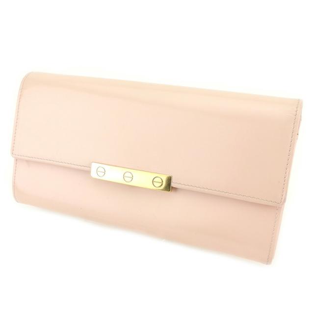 【BIGお買い物ラリー★30%OFFセール中】カルティエ CARTIER 長財布ラブコレクション ピンク ゴールド レディース 中古