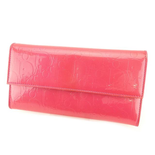 【BIGお買い物ラリー★30%OFFセール中】ディオール Dior 長財布アルティメイト ピンク シルバー レディース 中古