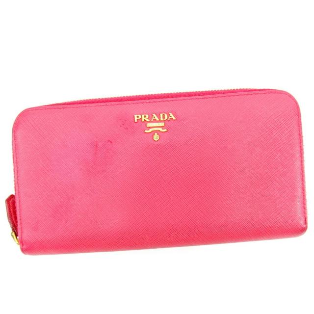 【BIGお買い物ラリー★30%OFFセール中】プラダ PRADA 長財布 ピンク レディース 中古