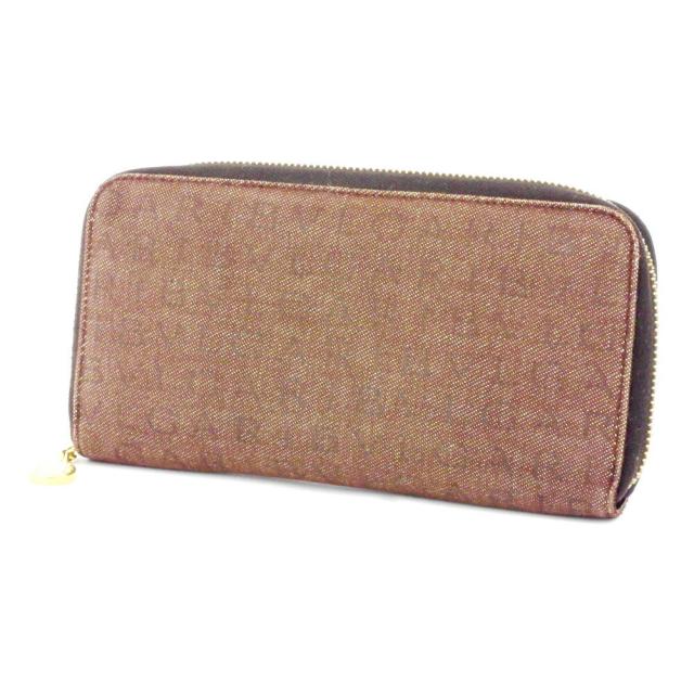 【BIGお買い物ラリー★30%OFFセール中】ブルガリ BVLGARI 長財布ロゴマニア ブラウン ゴールド レディース 中古