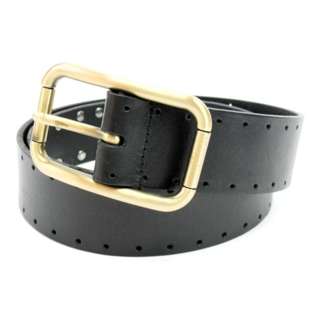 【X'masセール★30%OFF】ドルチェアンドガッバーナ DOLCE&GABBANA ベルトリザード型押し ドルガバ ベージュ ブラック ゴールド レディース 中古