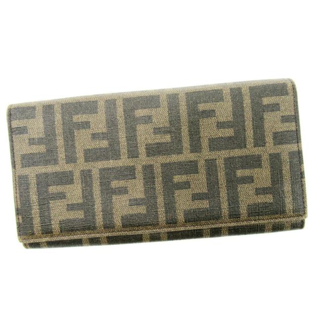 【X'masセール★30%OFF】フェンディ FENDI 長財布ズッカ ベージュ ブラウン ブラック レディース 中古