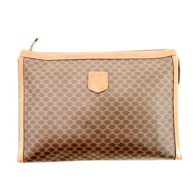 【BIGお買い物ラリー★30%OFFセール中】セリーヌ CELINE ブリーフケースマカダム ブラウン レディース 中古