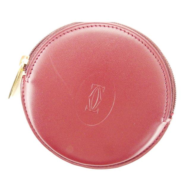 【BIGお買い物ラリー★30%OFFセール中】カルティエ CARTIER ケースマストライン ラウンドフォルム ボルドー ゴールド レディース 中古