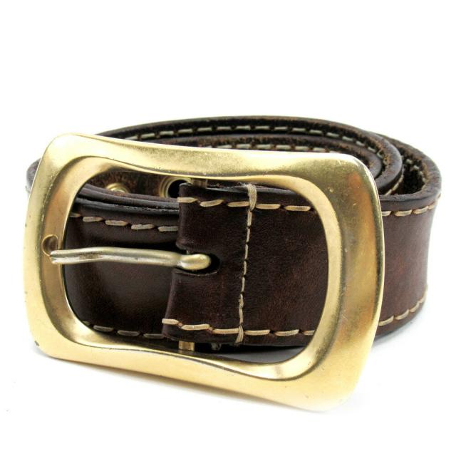 【BIGお買い物ラリー★30%OFFセール中】ドルチェアンドガッバーナ DOLCE&GABBANA ベルト ドルガバ ブラウン　ゴールド レディース 中古