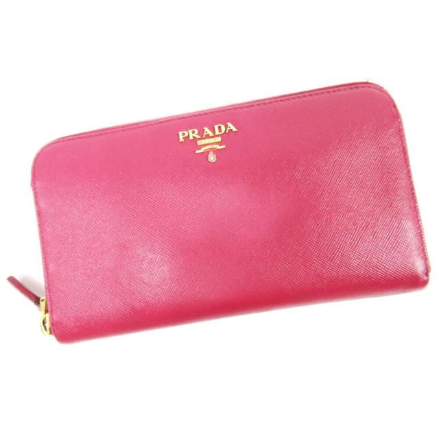 【BIGお買い物ラリー★30%OFFセール中】プラダ PRADA 長財布 ピンク レディース 中古