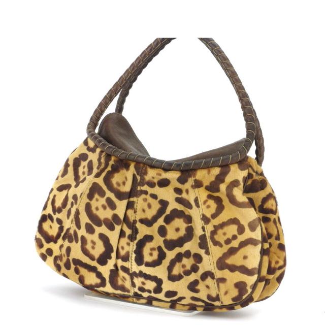 【BIGお買い物ラリー★30%OFFセール中】ヴァレンティノ・ガラヴァーニ Valentino Garavani ハンドバッグレオパード ヒョウ ベージュ ブラウン レディース 中古