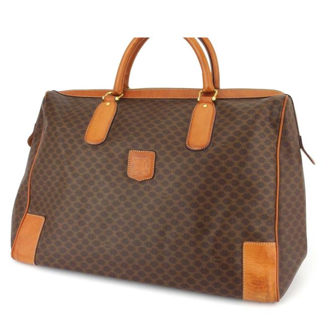 【BIGお買い物ラリー★30%OFFセール中】セリーヌ CELINE ボストンバッグマカダム ブラウン レディース 中古