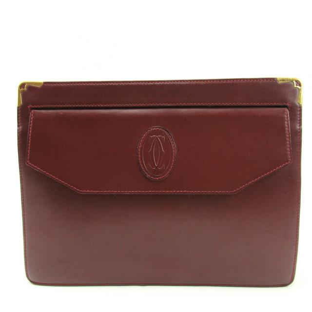 【BIGお買い物ラリー★30%OFFセール中】カルティエ CARTIER クラッチバッグマストライン ボルドー レディース 中古
