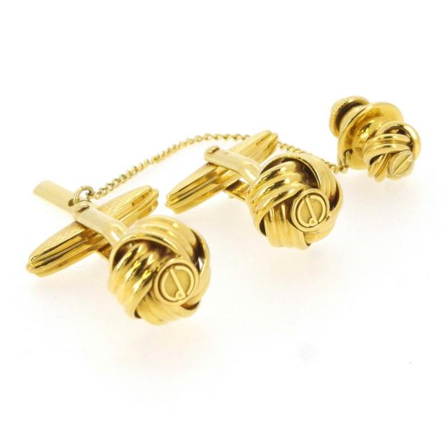 【BIGお買い物ラリー★30%OFFセール中】ダンヒル Dunhill カフス2アイテムセット dマーク カフリンクス ゴールド レディース 中古