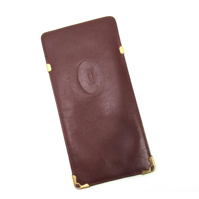 【BIGお買い物ラリー★30%OFFセール中】カルティエ CARTIER メガネケースマストライン ボルドー レディース 中古