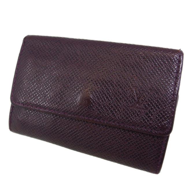 【BIGお買い物ラリー★30%OFFセール中】ルイ・ヴィトン LOUIS VUITTON キーケースタイガ ミュルティクレ6 ブラウン パープル ゴールド レディース 中古