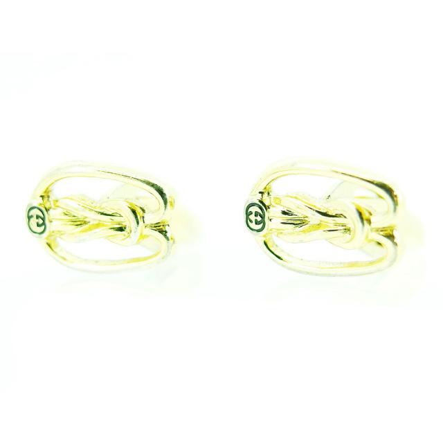 【X'masセール★30%OFF】グッチ GUCCI カフスダブルG スウィヴル式 ゴールド ブラック レディース 中古