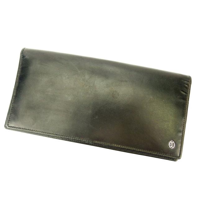 【BIGお買い物ラリー★30%OFFセール中】カルティエ CARTIER 長財布パシャ ブラック シルバー レディース 中古