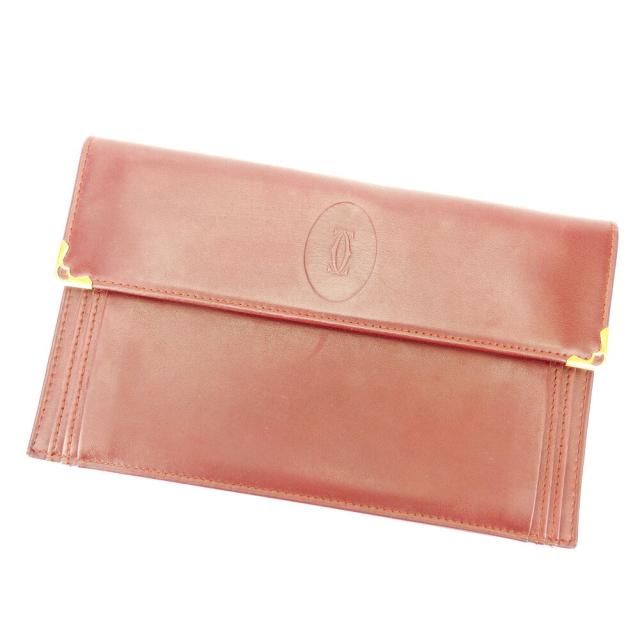 【BIGお買い物ラリー★30%OFFセール中】カルティエ CARTIER 長財布マストライン ボルドー ゴールド レディース 中古