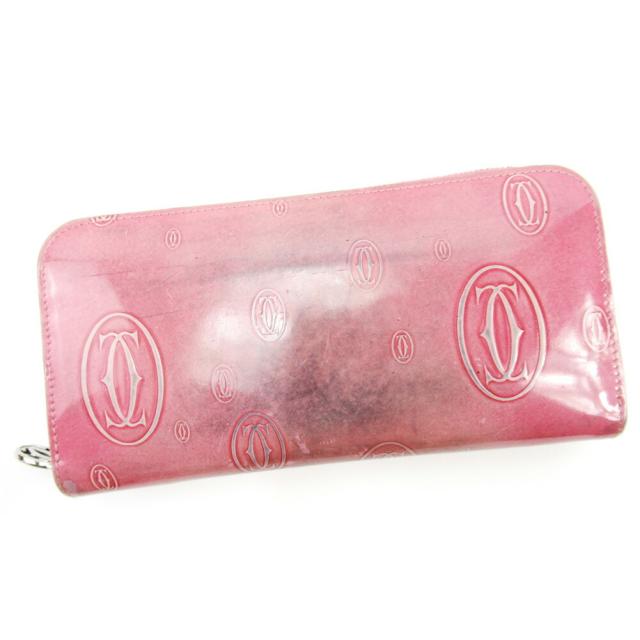 【BIGお買い物ラリー★30%OFFセール中】カルティエ CARTIER 長財布ハッピーバースデー ピンク レディース 中古
