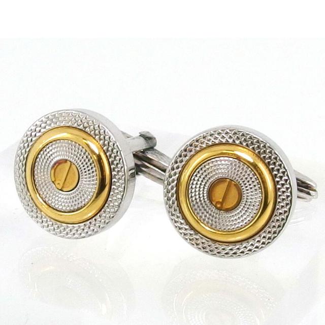 【X'masセール★30%OFF】ダンヒル Dunhill カフスdマーク スウィヴル式 シルバー ゴールド レディース 中古