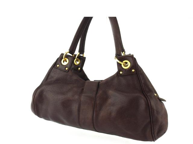 【X'masセール★30%OFF】サルヴァトーレフェラガモ Salvatore Ferragamo ショルダーバッグガンチーニ ブラウン レディース 中古