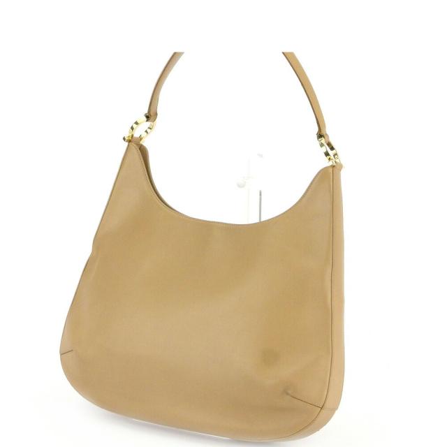 【BIGお買い物ラリー★30%OFFセール中】サルヴァトーレフェラガモ Salvatore Ferragamo ショルダーバッグガンチーニ ベージュ レディース 中古