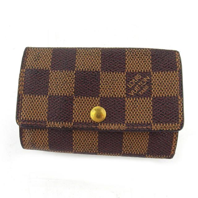 【BIGお買い物ラリー★30%OFFセール中】ルイ・ヴィトン LOUIS VUITTON キーケースダミエ ミュルティクレ6 ブラウン ベージュ ゴールド レディース 中古