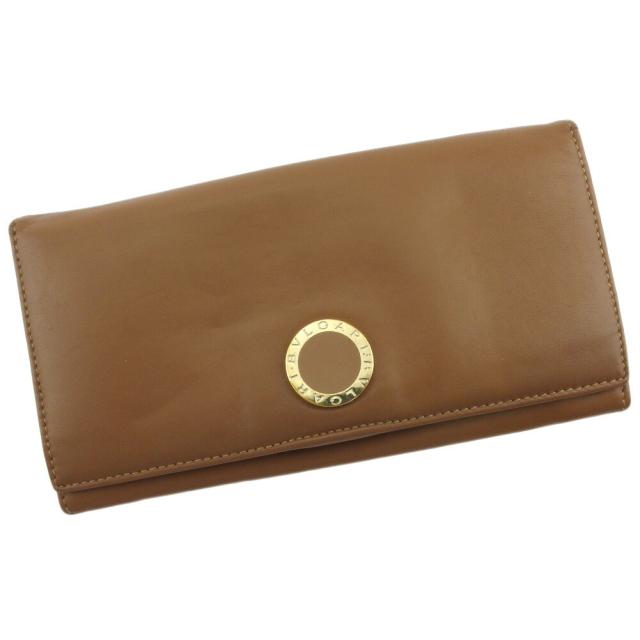 【BIGお買い物ラリー★30%OFFセール中】ブルガリ BVLGARI 長財布コローレ ブラウン ゴールド レディース 中古
